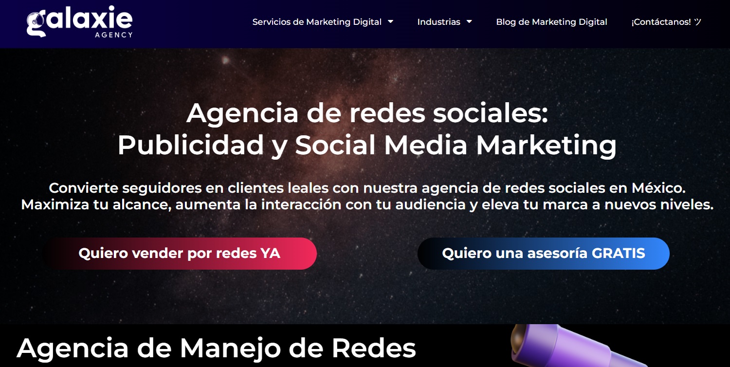 Agencia de Redes Sociales - Servicios Social Media | Galaxie Agency
